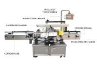 China Glass Sauce Paste Bottle Surface Square Bottle Labeling Machine 1500W for sale