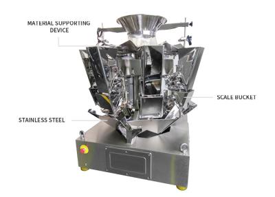 China Multi Function Dried Fruit Food 10 Head Weigher Packing Machine 380V 6kw for sale