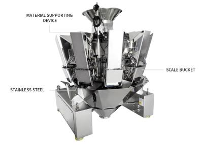 China Automatic 8 Head Multihead Weigher Machine 1000g Capacity 304 Stainless Steel for Candy Snacks for sale