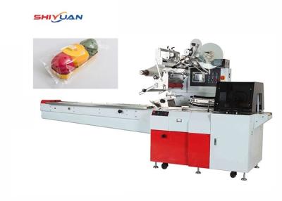 China Automatic Fruit And Vegetable Tray Packing Machine , Horizontal Food Tray Packaging Machine for sale