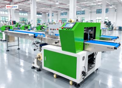 China Industrial Flow Wrapper Machine for Snacks and Food Products Intelligent Servo Flow Packaging System for sale