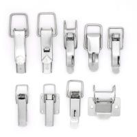 China Zinc Plated Nickel Plated Iron Hasp Draw Latch With Padlock For Heavy Vehicles for sale