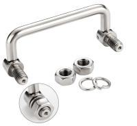 China Hasp 304 Stainless Steel Cabinet Pulls Iron Chrome Folding Pull Handle for sale