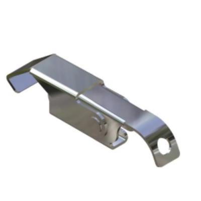 China Silver Stainless Steel Over Center Latches Fastener 95*18*1.5mm For Mold Machine for sale