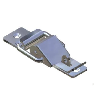 China Galvanized Finished Silver Small 201 Spring Loaded Draw Latch Hasp for sale