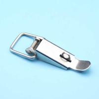 China SS316 201 Stainless Steel Spring Draw Latch With Safety Catch For Wooden Box for sale
