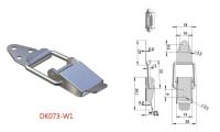 China DK071 Nickel plated Stainless Steel Toggle Latch With Safety Hook for sale