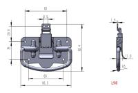 China SS304 Heavy Duty Folding Stainless Steel Chest Handles Rustproof With Toggle Latch Lock for sale