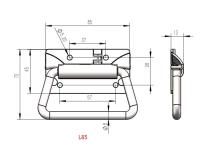 China L85mm Heavy Duty Stainless Steel Tool Box Chest Handles SUS201 SUS304 for sale