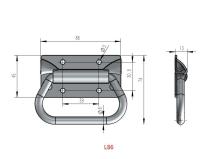 China L86mm Galvanized Folding Cabinet Machine Carbon Steel Chest Pull Handles for sale
