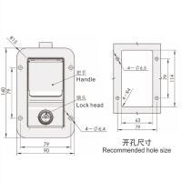 China Custom L3885rls Flush Mount Panel Locks Truck Toolbox Locks Paddle Latch for sale