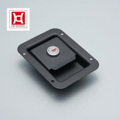 China Stainless Steel Flush Mount Single Point Paddle Latch Black Rv Door Panel Lock for sale