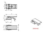 China DK034B1 Steel Adjustable Toggle Latch For Industrial Applications Heavy Duty for sale