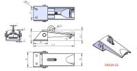 China DK034G1 Small Adjustable Toggle Latch With Screws Mounting And Keyhole for sale