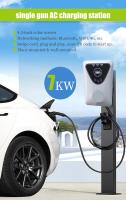 China Commercial Portable Wallbox EV Charger with 5m Charging Cable and 7kW Output Power for sale