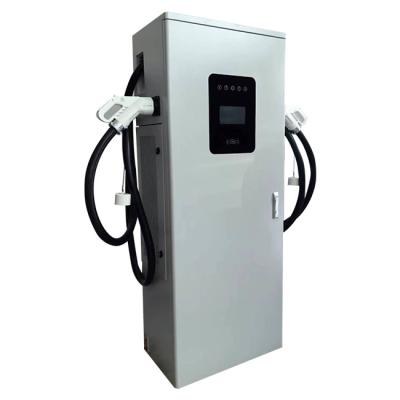 China Floor Mounted Fast Electric Charge Car Station 60KW Double Connector DC Charging Station for sale
