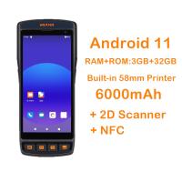 China Portable Android PDA with 4G NFC Reader Handheld Thermal Printer and Barcode Scanner Label Portable PDA in Stock for sale