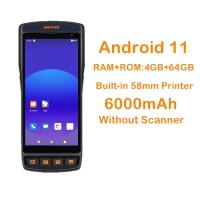 China 6000mAh Rugged PDA Terminal Handheld Device 4G LTE Mobile Computer with Thermal Printer Stock Availability for sale