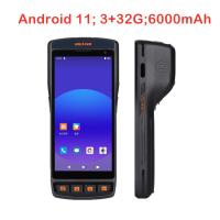 China 6000mAh Rugged PDA Terminal Handheld Device 4G LTE Mobile Computer with Thermal Printer Stock Availability for sale