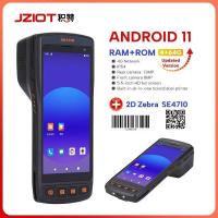 China 6000mAh Rugged PDA Terminal Handheld Device 4G LTE Mobile Computer with Thermal Printer Stock Availability for sale