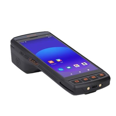 China Fashion 5.5 INCH Handheld PDA Barcode Scanner Printer All in ONE Portable Android 11 3+32G NFC POS Terminal With SIM Card Slot for sale