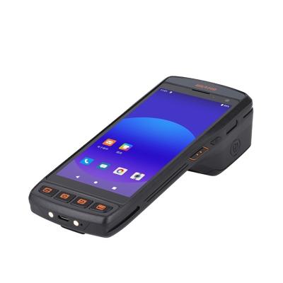China Industrial Android 11 5.5 Inch Rugged Mobile PDA Handheld Thermal Label Printer 1D 2D Barcode Scanner 4G WiFi 16GB ROM Stock for sale