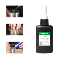 China Moisture Curable Activated UV Adhesive Glue Transparent Amber Liquid for sale