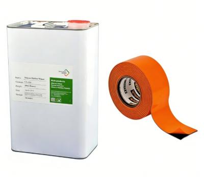 China Silicone Surface Treater Primer with Red Silicone Double Sided Tape for Silicone Rubber Pad Bonding for sale