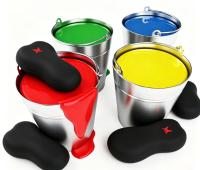 China Silicone Screen Printing Ink With Solvent & Hardener, Bakeable for Logo Pattern Printing, All Pantone Colors Available for sale