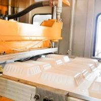 China PSP Fast Food Box Making Machine DY-1040 Thermoforming Machine Foaming Machine 3-5 S/mould Automatic 1000*1100 Mm2 New,new 380V for sale
