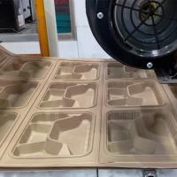 China biodegradable thermoforming machine, plastic food container making machine, thermocol eco-friendly box plate making machine for sale