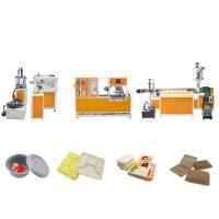 China corn starch biodegradable pla plate container cup tableware thermoforming machine for sale