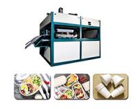 China 1500kg/day Fully Automatic Biodegradable Tableware Making Machine Rice Straw Paper Plate Machine Price Lunch Box Machine for sale