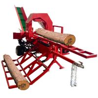 China electric log splitter wood cutter logging machine wood splitter with hydraulic lift firewood processor for sale