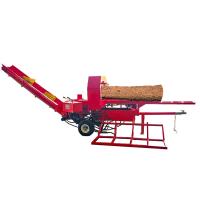 China electric log splitter wood cutter logging machine wood splitter with hydraulic lift firewood processor for sale