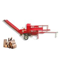 China Electric log splitter wood cutter logging machine wood splitter with hydraulic lift firewood processor machine for sale