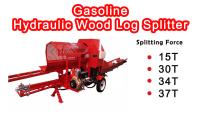 China Electric log splitter wood cutter logging machine wood splitter with hydraulic lift firewood processor machine for sale