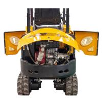 China CE EURO5 Engine Hightop Mini Excavator HT10G Compact Mini Digger 360 Rotate for sale
