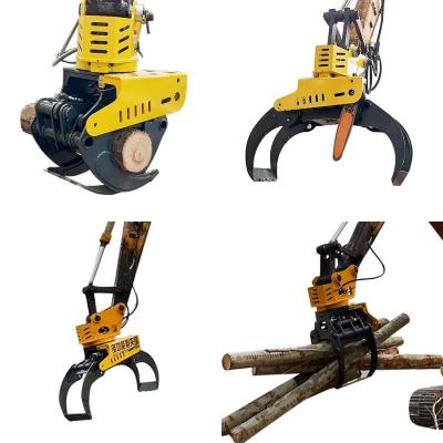 China Wood Cutter Excavator Accessories Grapple Saw For Lumbering for sale