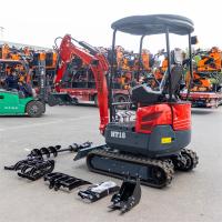 China Import Brand Engine 1800kg Mini Hydraulic Excavator With Retractable Track for sale