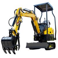 China HT-10CZ 1000kg Weight Mini Excavator with 360° Rotation and Optional Attachments for sale