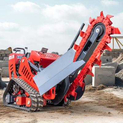 China HTC24 Skid Steer Trencher 16 kW Runtong Engine Adjustable Trenching Depth for sale
