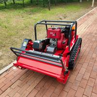 China HTM80 Remote Control Crawler Lawn Mower 12HP Diesel Engine and 70° Slope Capability for sale