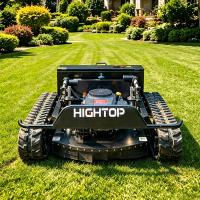 China HTM-800T Remote-controlled lawn mower with 800mm crop width vehicle adjustment for sale