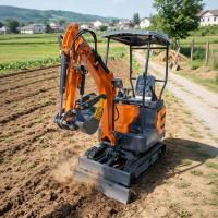 China HTY15 1.5 Ton Compact Crawler Mini Excavator with Hydraulic Joystick Control for sale