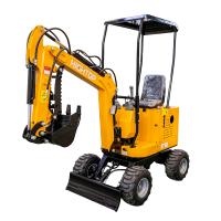 China HT10L Wheeled Mini Excavator with 10KW Rated Power for sale