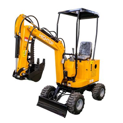 China HT10L Wheeled Mini Excavator with 10KW Rated Power for sale