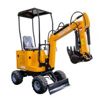 China HT10L Wheeled Mini Excavator with 10KW Rated Power for sale