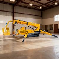 China HTSC5.0 5T Lifting Capacity Spider Crane Continuous Rotation With 17m Maximum Lift for sale