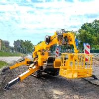 China HTSC5.0 5T Lifting Capacity Spider Crane Continuous Rotation With 17m Maximum Lift for sale
